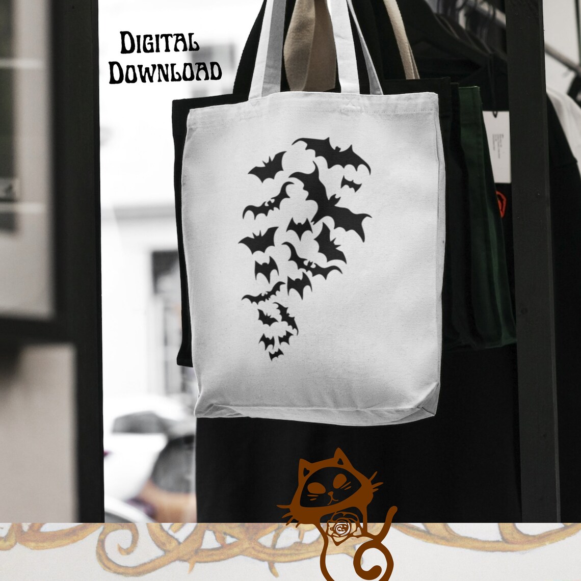 Bat Swarm SVG, SVG Bat Files, Small Bat, Halloween Bat Svg, Halloween ...