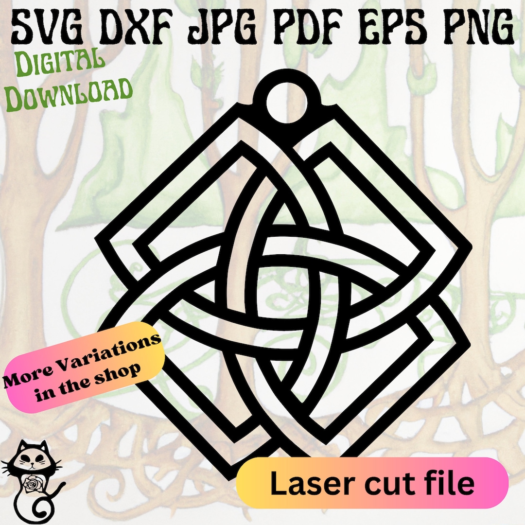 Celtic SVG Knot for Laser Cutting and Cricut. Simple Celtic Knot Svg ...