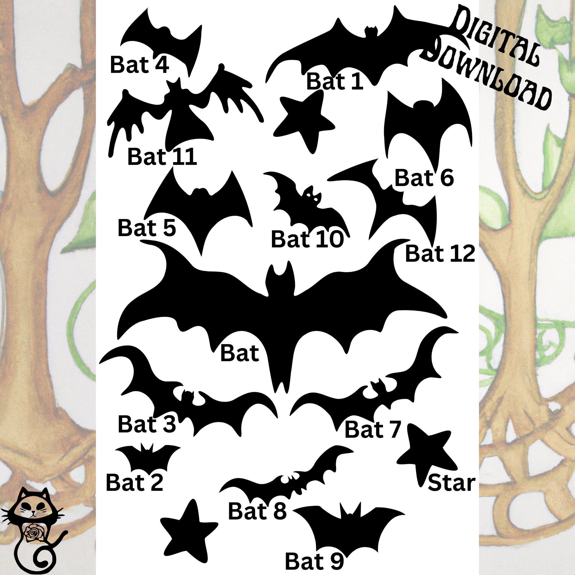 Bundle 13 Bats SVG SVG Bat Files Halloween Bats Svg - Etsy