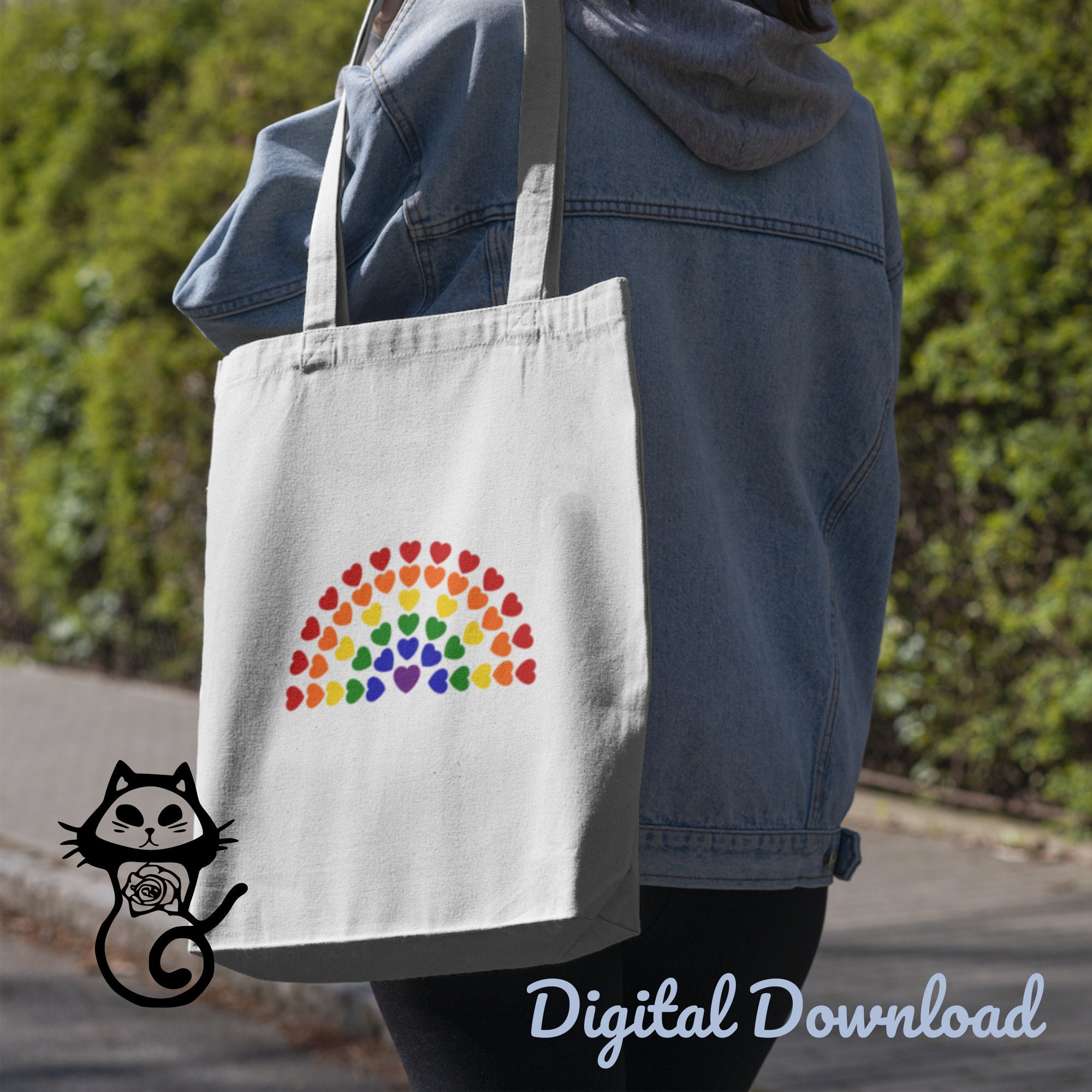 Pride Rainbow Svg, Big Rainbow SVG, Love Svg, Heart Svg, Pride Hearts ...