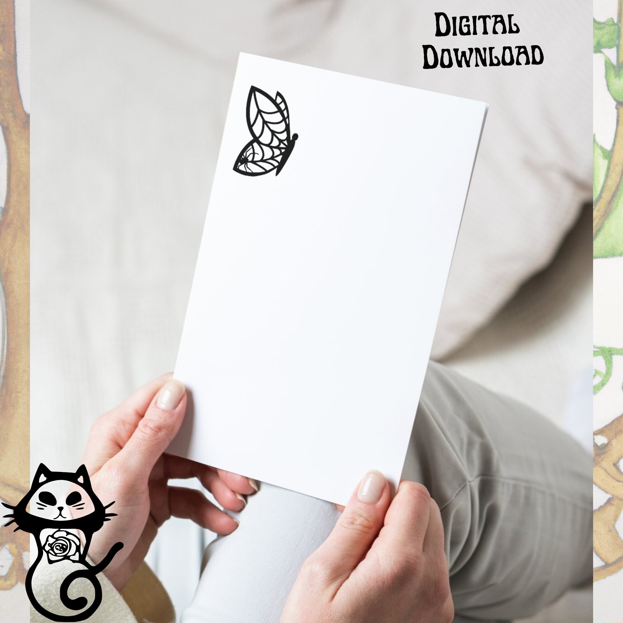 Butterfly for Goth Mom Svg File for Laser or Cricut Goth Mother's Day ...