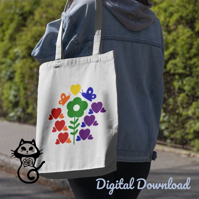 Pride Rainbow Svg, Butterfly Svg, Flowers Svg, Rainbow SVG, Love Svg ...