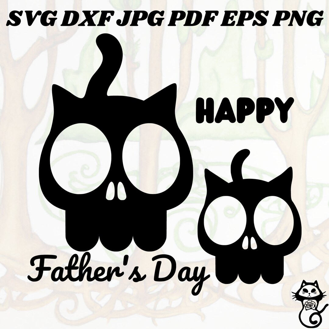 Father's Day Skull SVG, Baby Skull SVG, Daddy Skull Svg, Cat Skull ...
