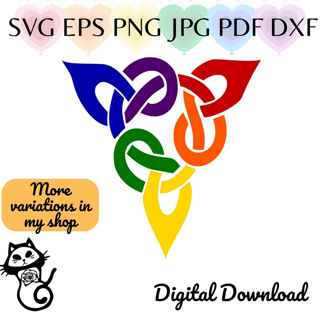 Pride Month Celtic SVG Knot, Rainbow Celtic Knot, Pride Rainbow Celtic ...