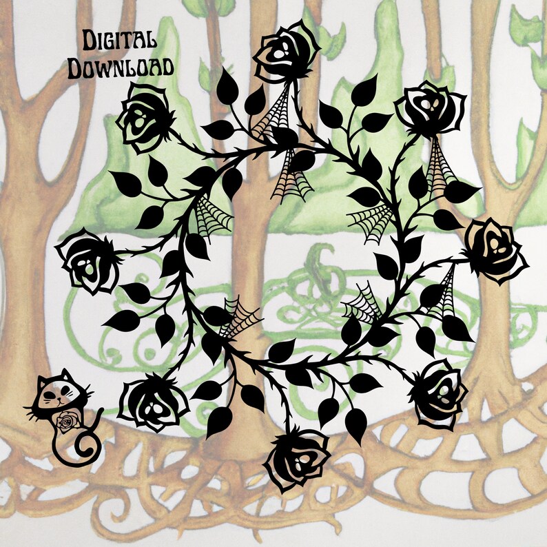 Roses for Goth Mom Svg File for Laser or Cricut Goth Mother's Day ...