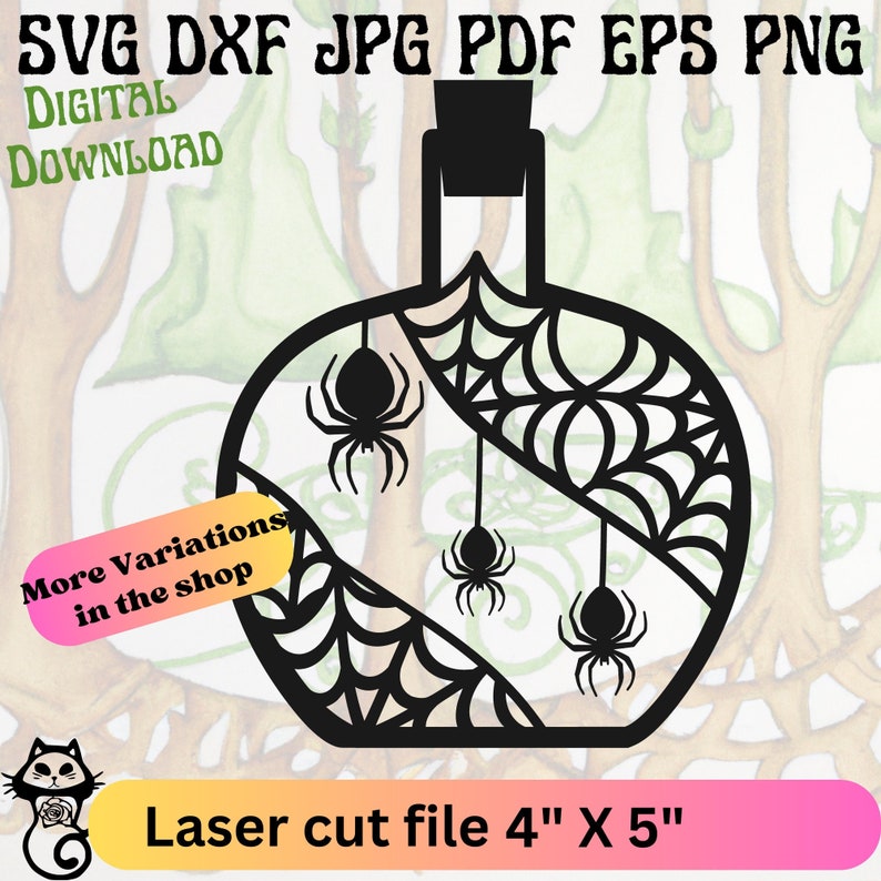 Spider SVG, Halloween Spider Svg, Halloween Spiders, Magic Potion ...