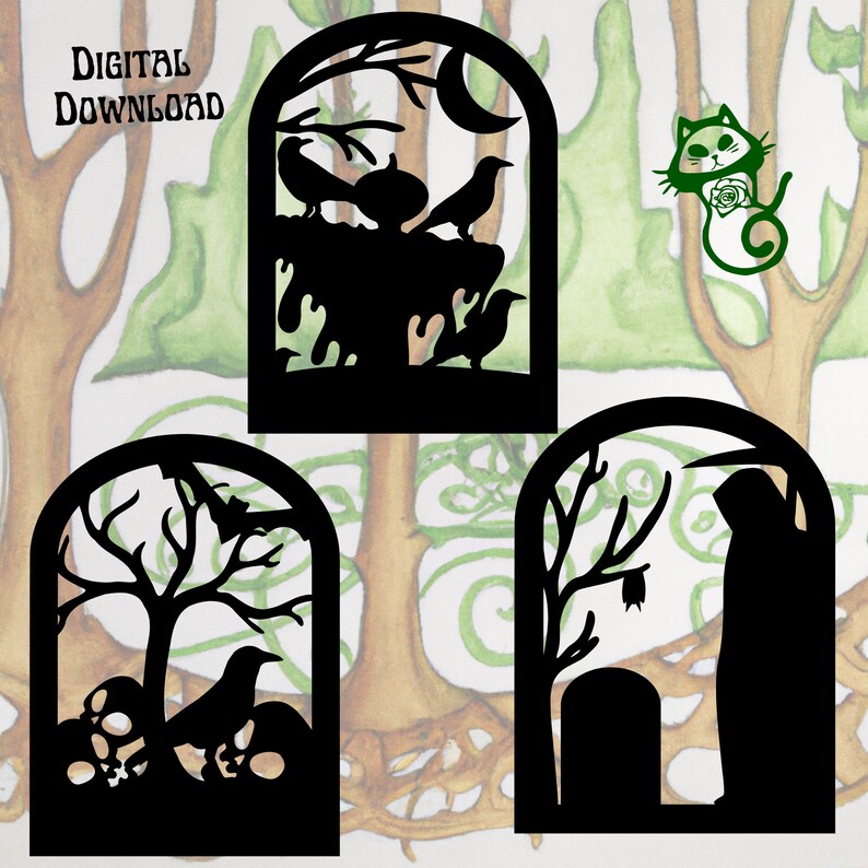 Creepy Halloween Svg Bundle, Spooky Pumpkins, Creepy Bats Svg, Spooky ...