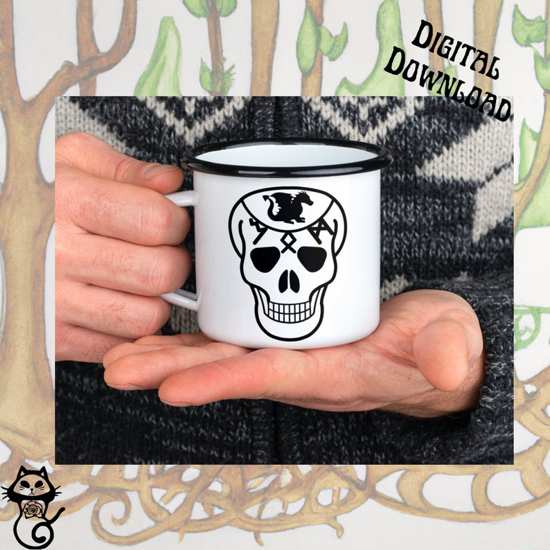 Celtic Skull SVG, Skull Clipart, Ancient Rune, Rune Skull Svg, Magical ...