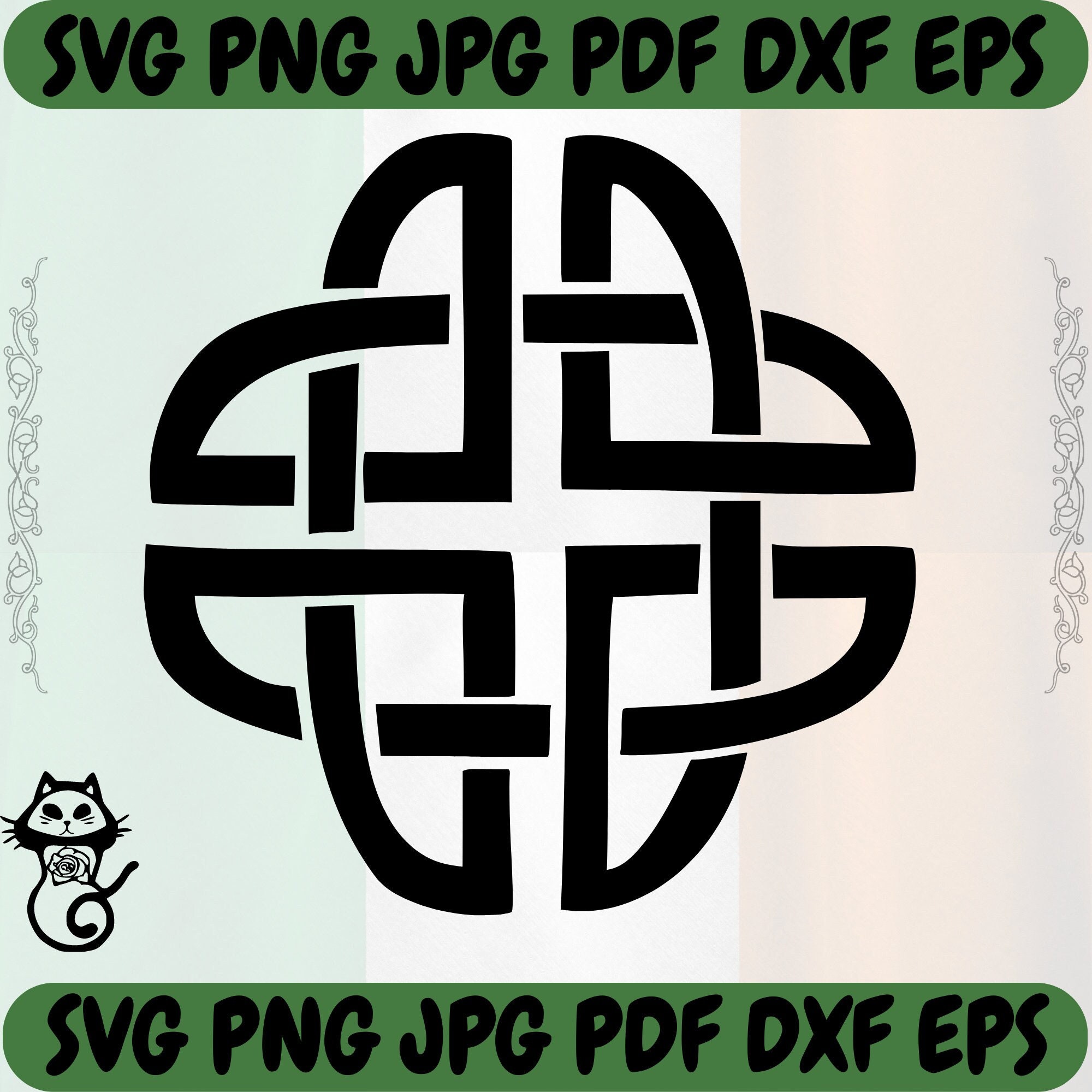 Celtic SVG Knot, Celtic PNG, Celtic Clip Art, Vintage Celtic Heritage ...