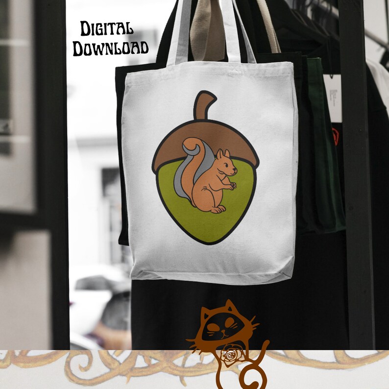 Acorn and Squirrel Cut Files, Acorn SVG, Squirrel Svg, Fall Cut Files ...