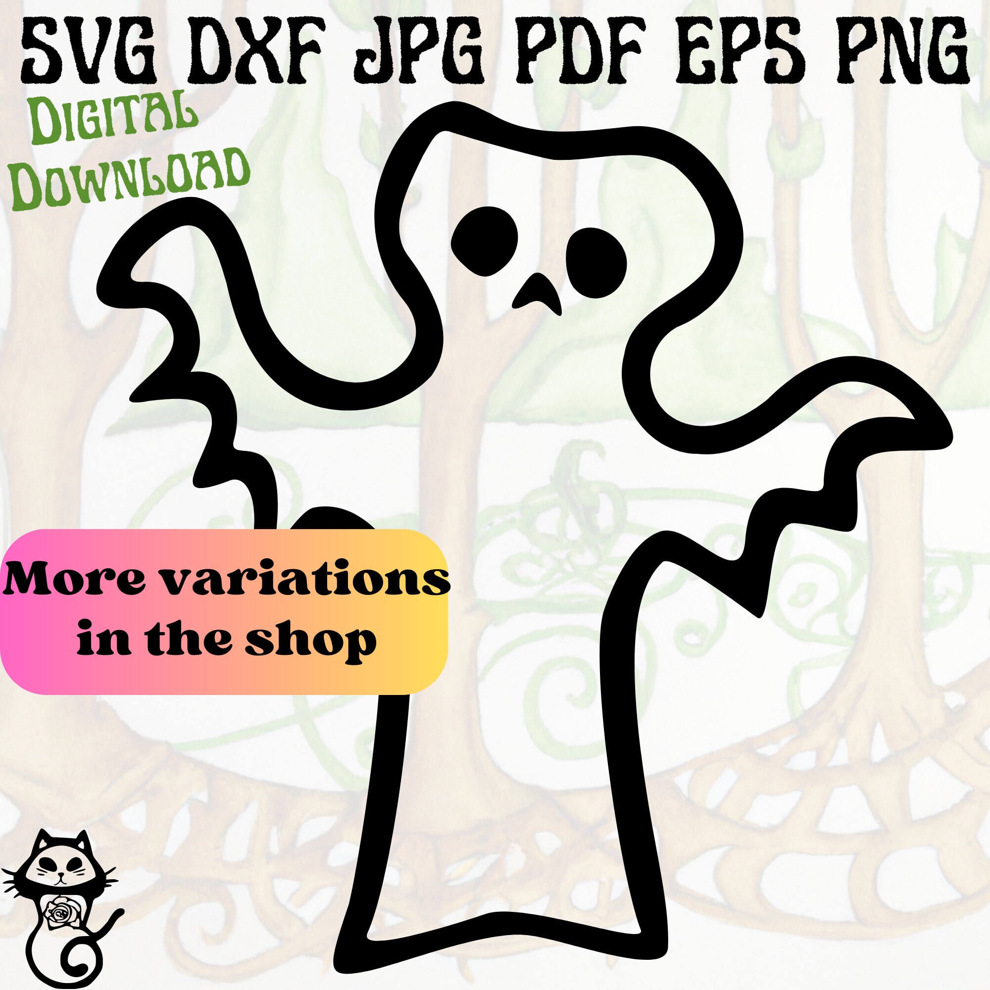 Ghosts SVG Files Too Cute Halloween Halloween Ghosts Svg - Etsy