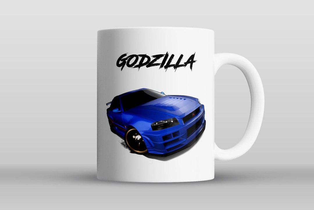 Nissan GTR Mug, GTR Mug, JDM Mug, Car Mug, Nissan Mug, Mug Art, Home ...