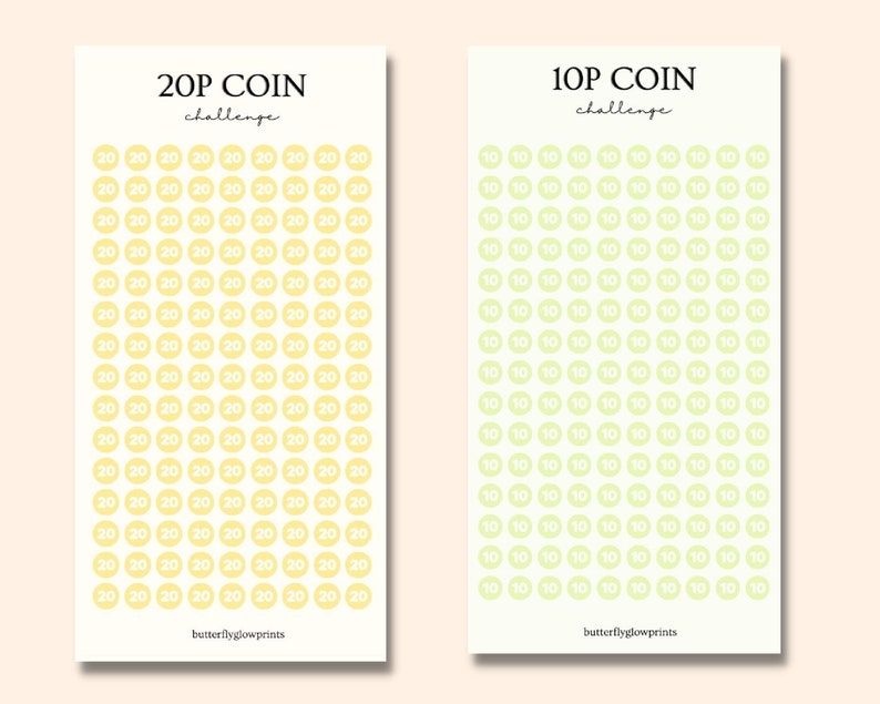 Penny and Coins Savings Challenge Savings Challenge Printable Savings ...