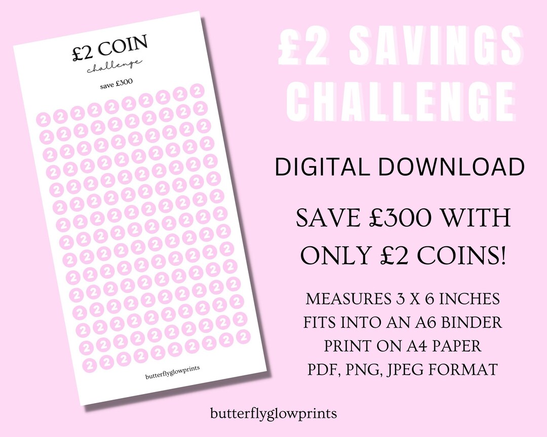 2 Pounds Savings Challenge Savings Challenge Printable Savings ...