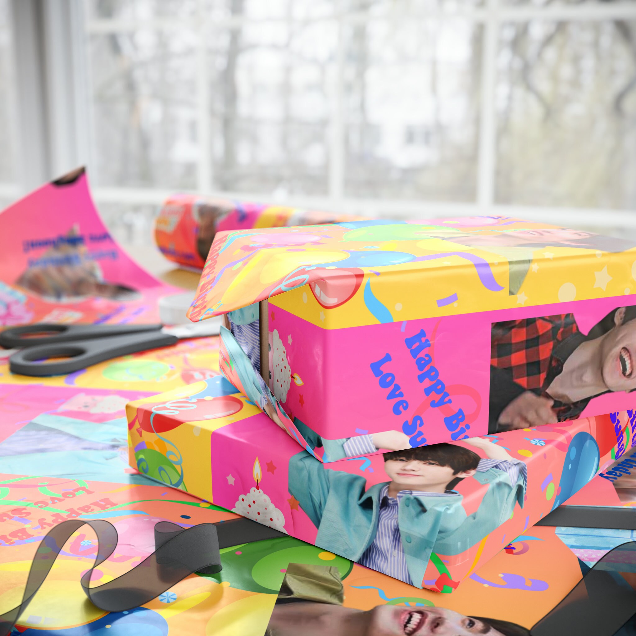 Enhypen Sunghoon Birthday Wrapping Paper, Kpop Gift Wrap, Birthday ...
