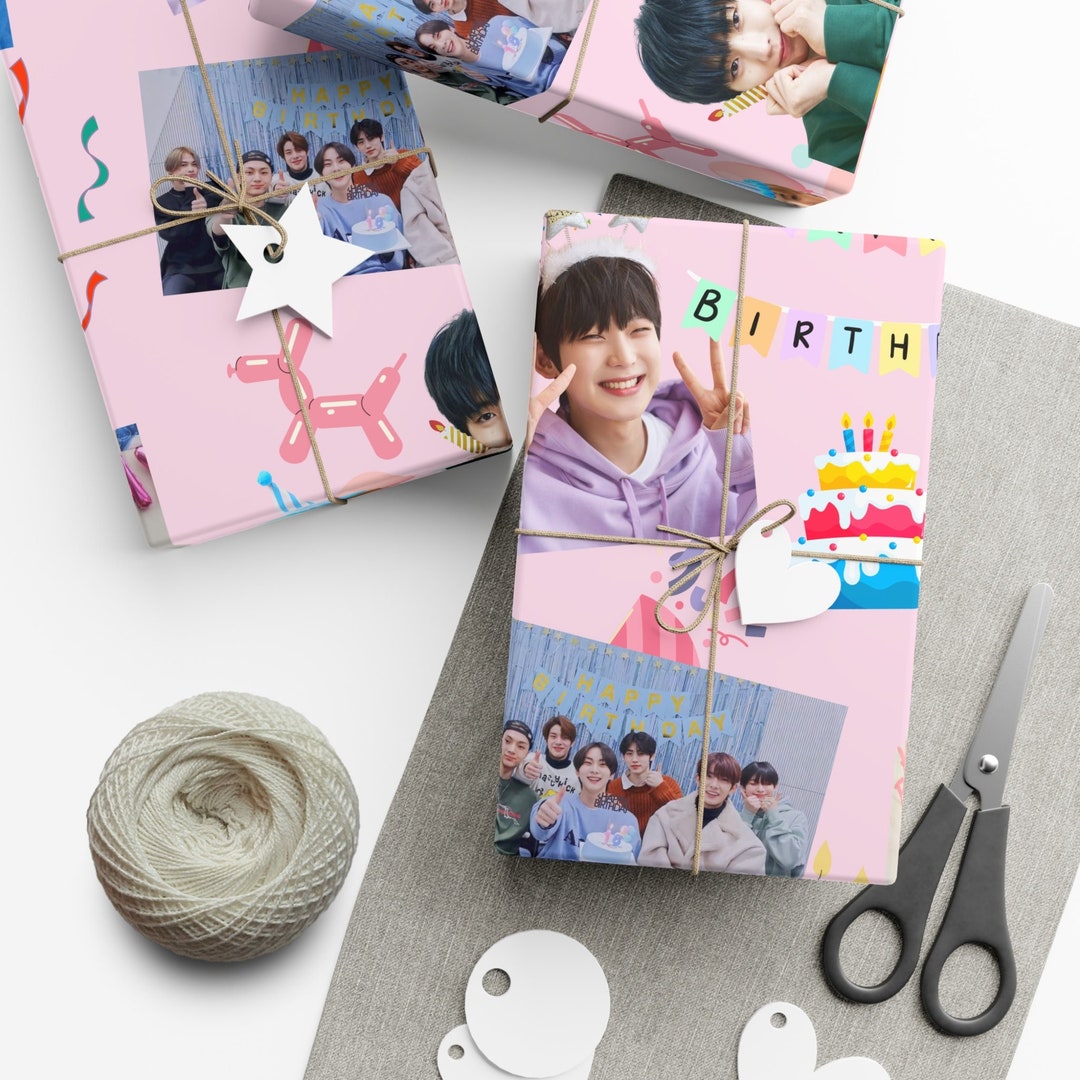 Kpop Wrapping Paper, Enhypen OT7 Birthday Wrapping Paper, Kpop Gift ...