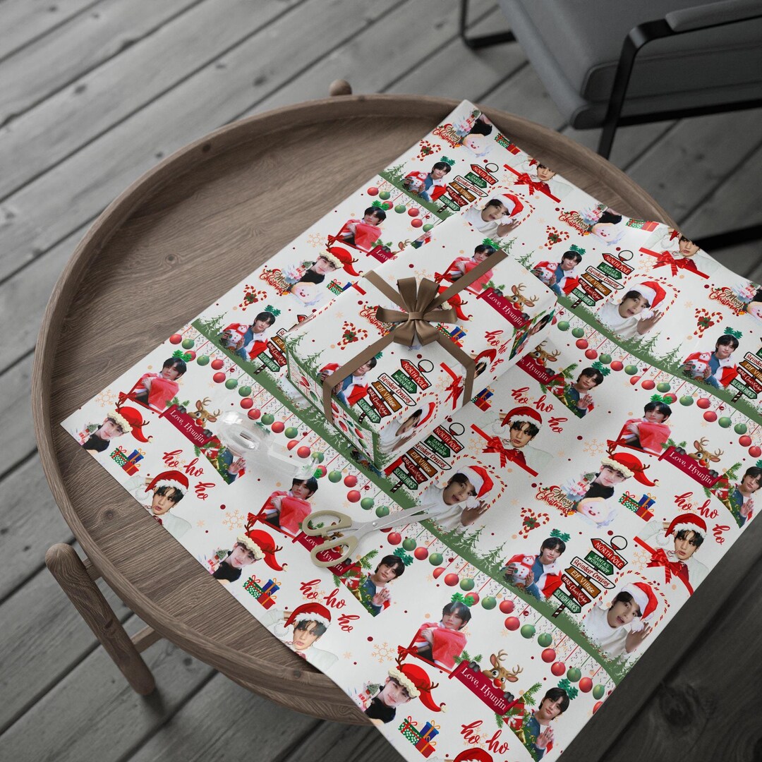 Stray Kids Hyunjin Christmas Wrapping Paper, Hyunjin Wrapping Paper ...