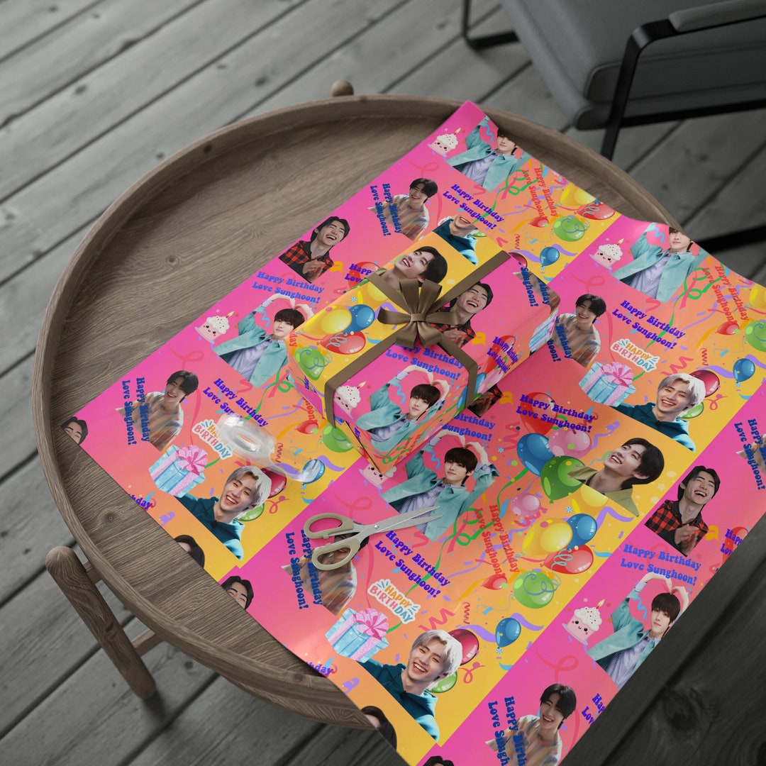 Enhypen Sunghoon Birthday Wrapping Paper, Kpop Gift Wrap, Birthday ...