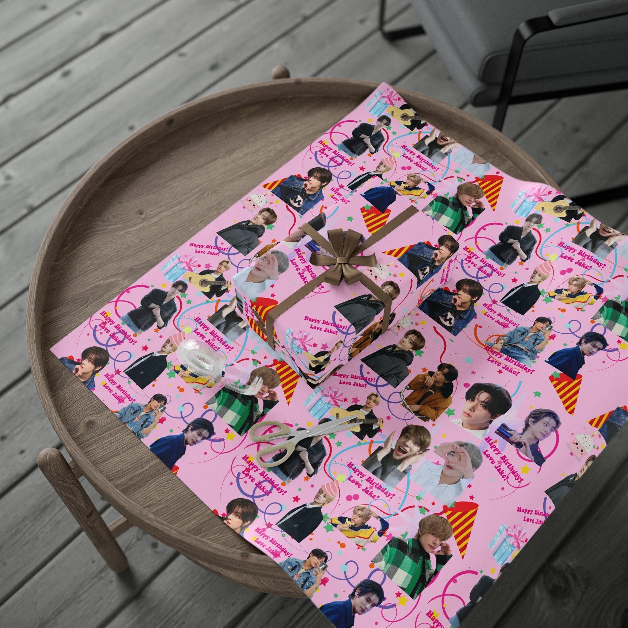 Enhypen Jake Birthday Wrapping Paper, Kpop Gift Wrap, Birthday Paper ...