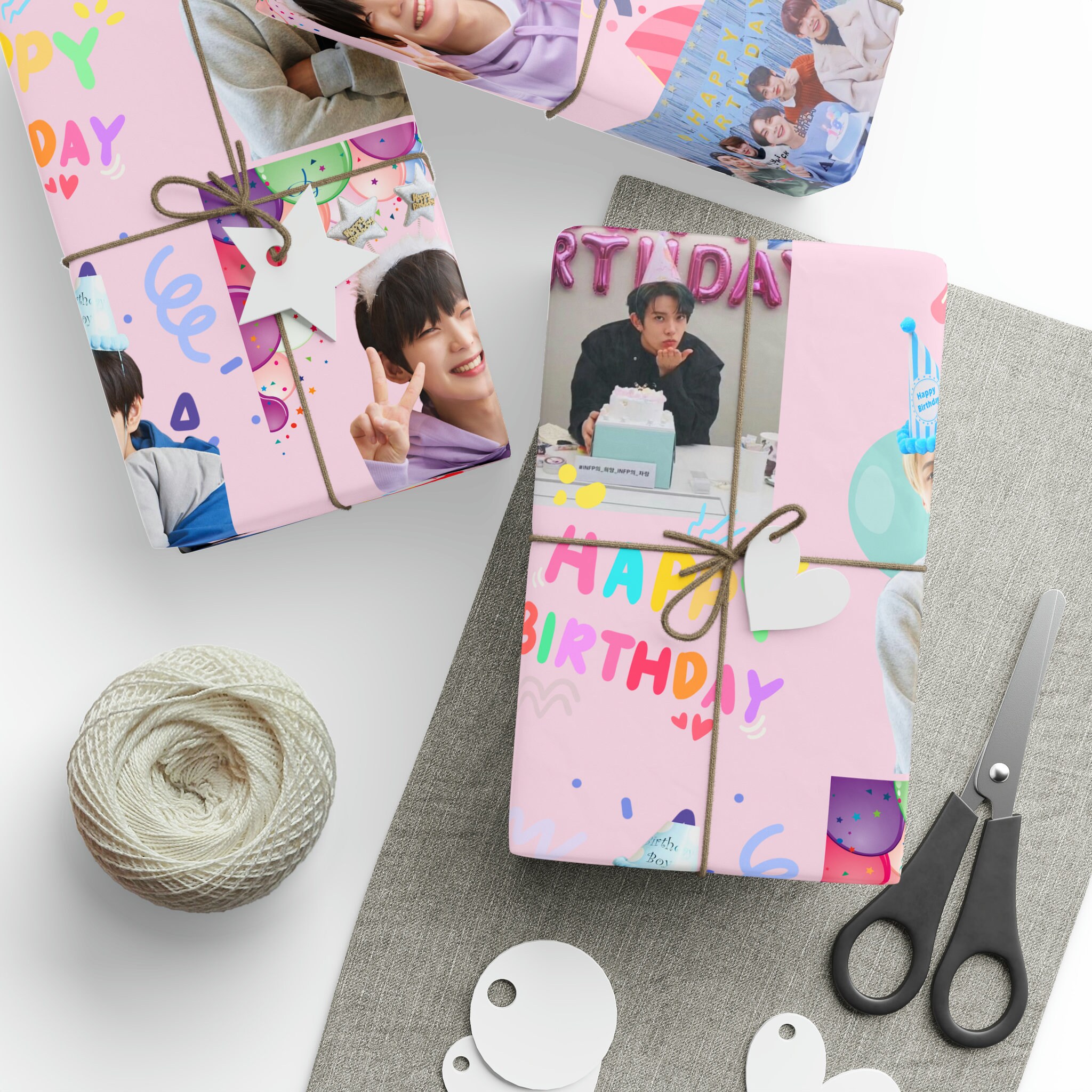 Kpop Wrapping Paper, Enhypen OT7 Birthday Wrapping Paper, Kpop Gift ...