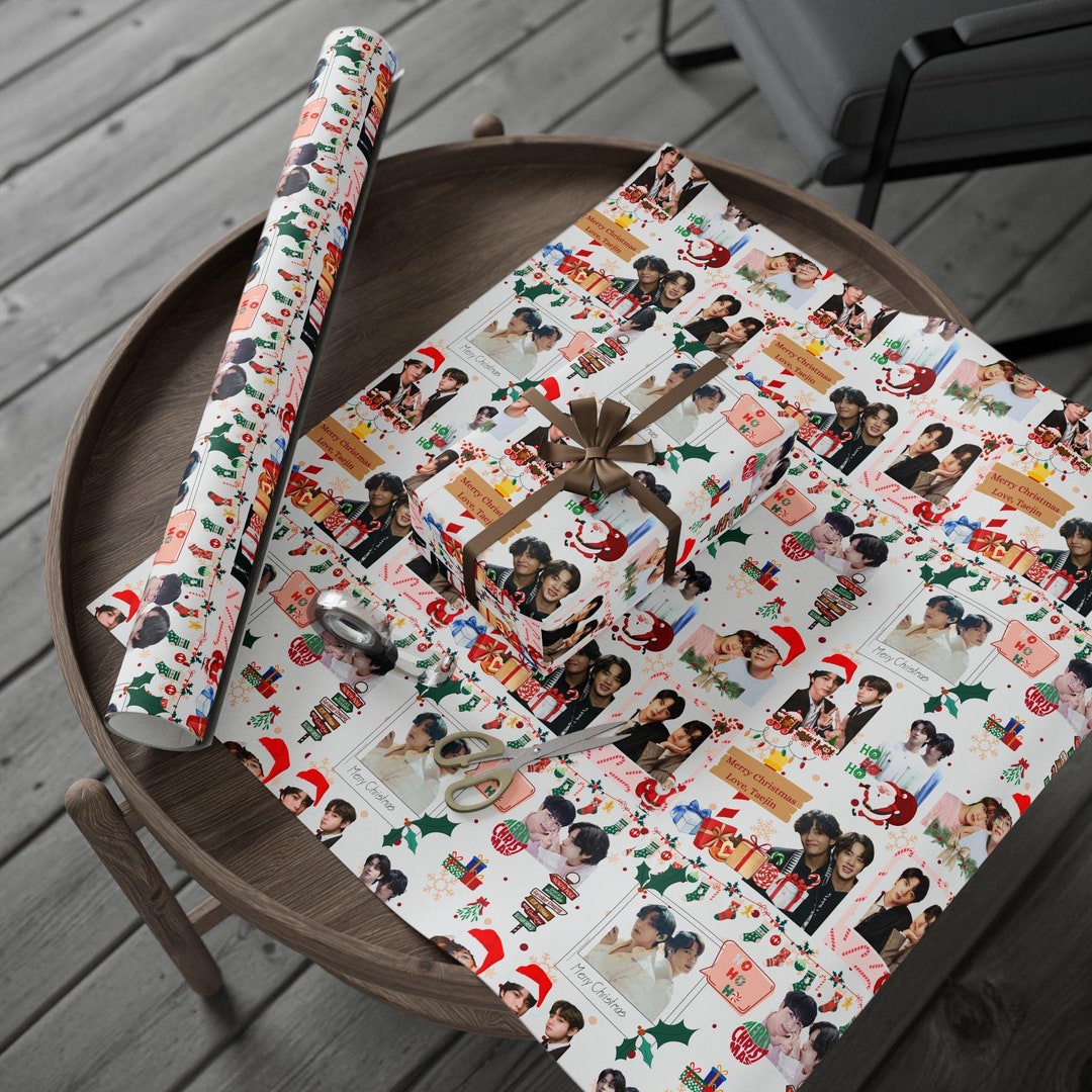 BTS Taejin Christmas Wrapping Paper, BTS Wrapping Paper, Kpop Gift Wrap ...