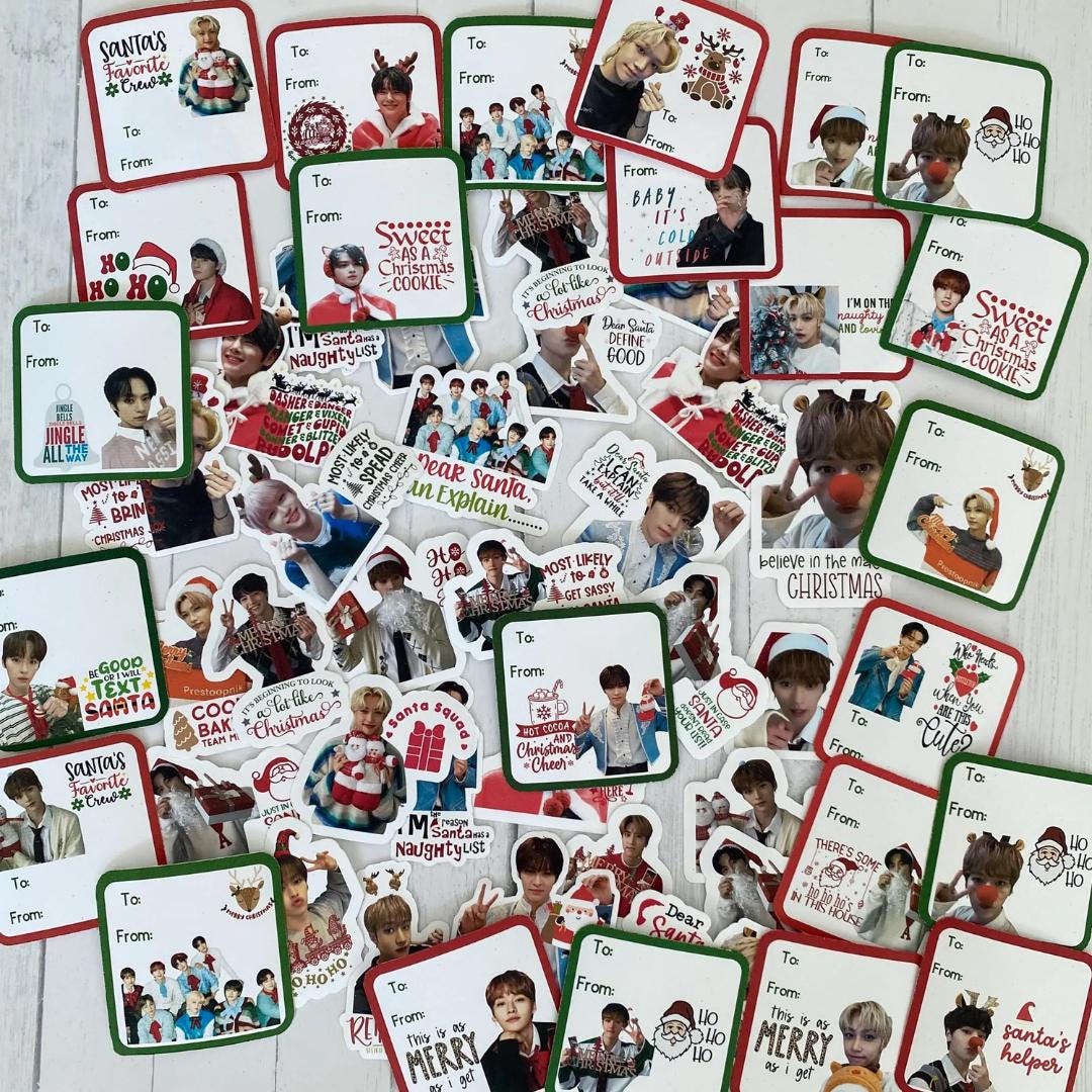 Stray Kids Christmas Tags Labels Gift Tags, Kpop Christmas Present Tags ...