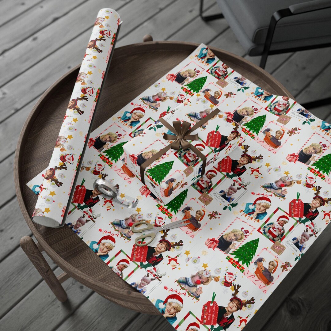 Stray Kids Felix Christmas Wrapping Paper, Felix Wrapping Paper, Kpop ...