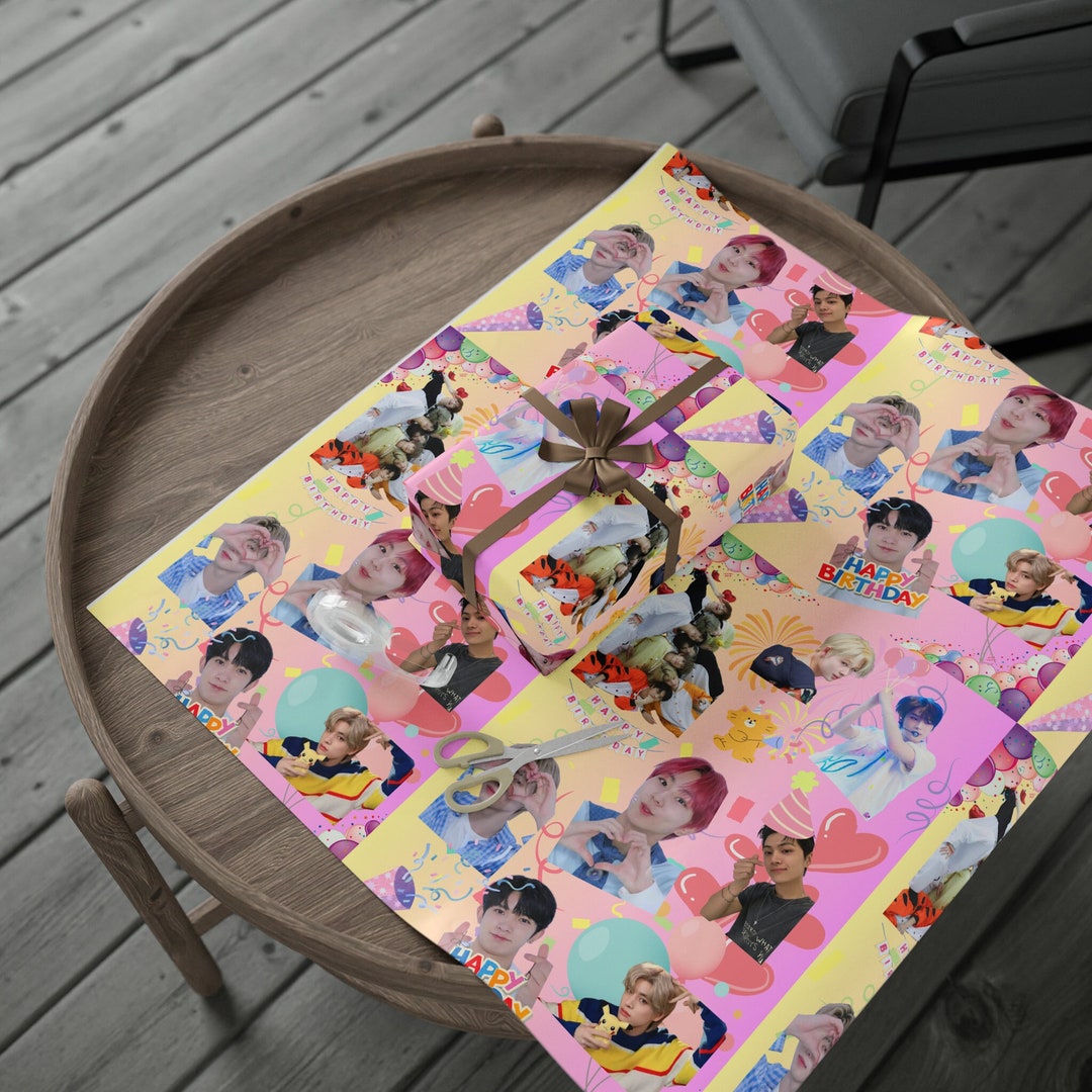 Kpop Wrapping Paper, Enhypen Happy Birthday Wrapping Paper, Kpop Gift ...