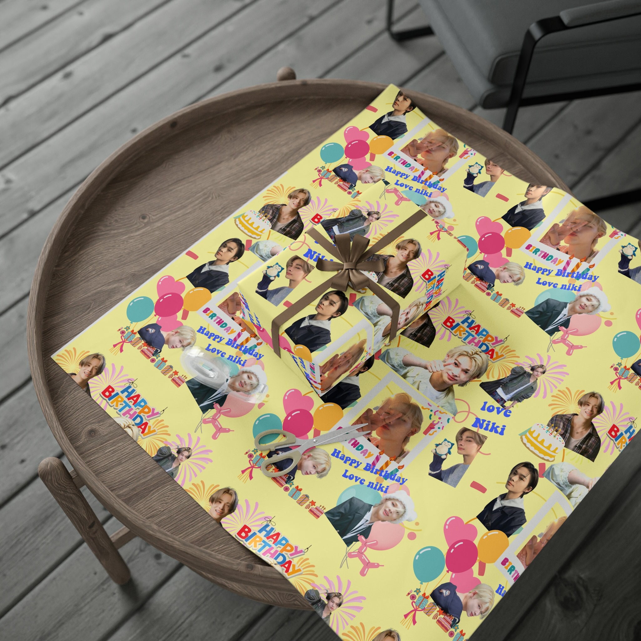 Kpop Enhypen Niki Birthday Wrapping Paper, Kpop Gift Wrap, Birthday ...