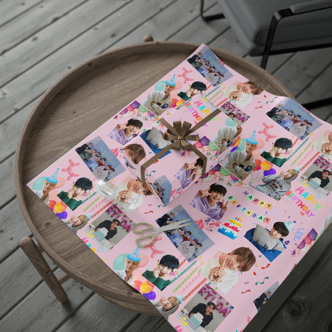 Kpop Wrapping Paper, Enhypen OT7 Birthday Wrapping Paper, Kpop Gift ...