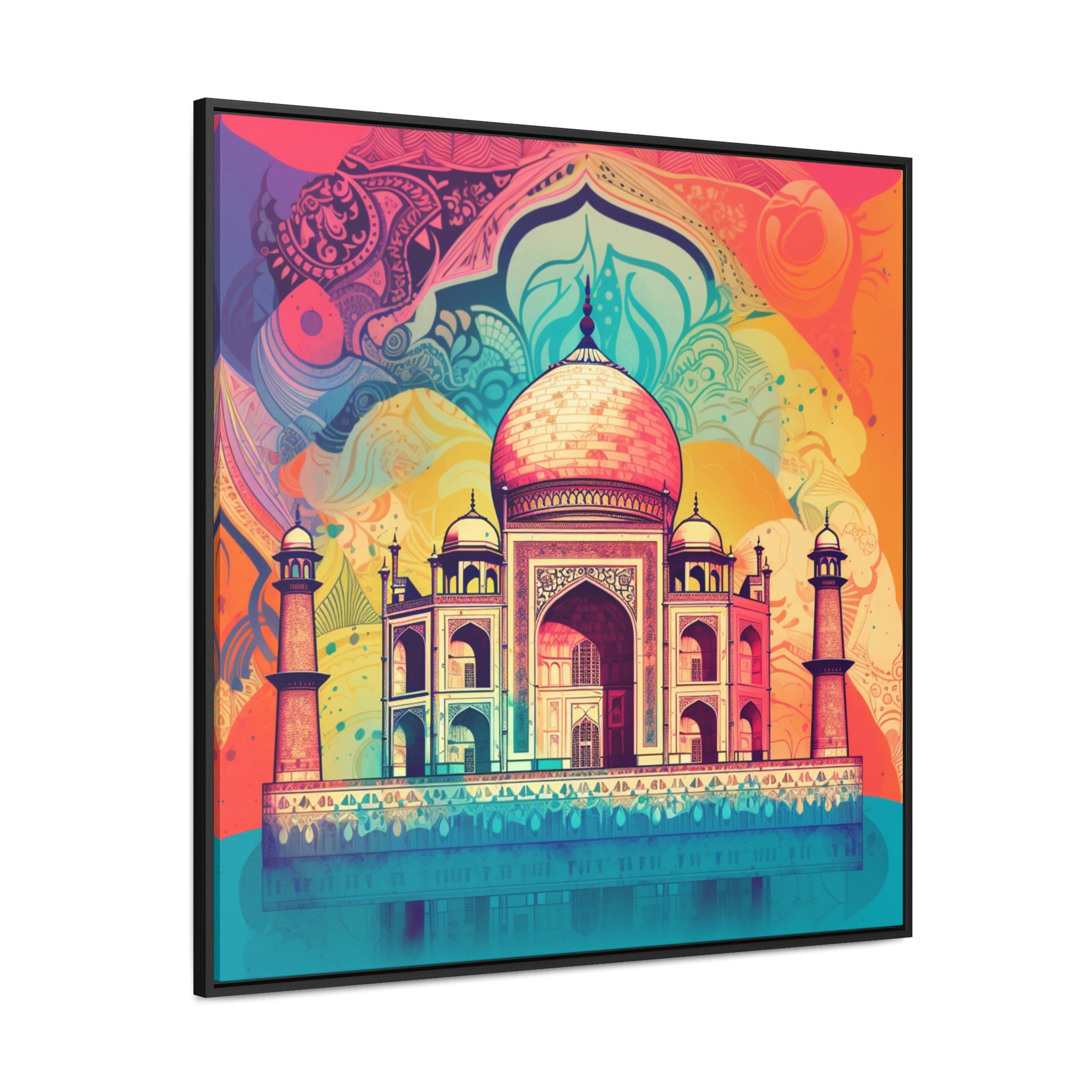 Dazzling Taj Mahal: Curvilinear Vector Polygons on Stylish Gallery ...