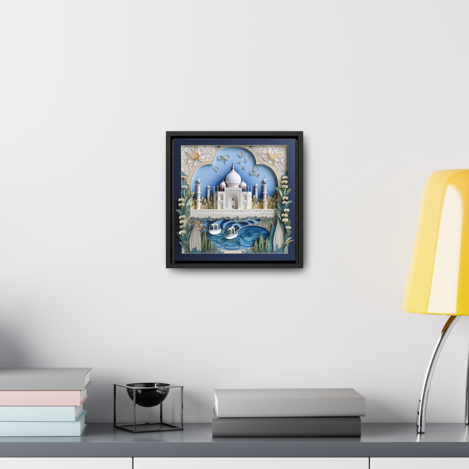 Majestic Taj Mahal 3D Canvas Art - Textured Botanical Architectural ...