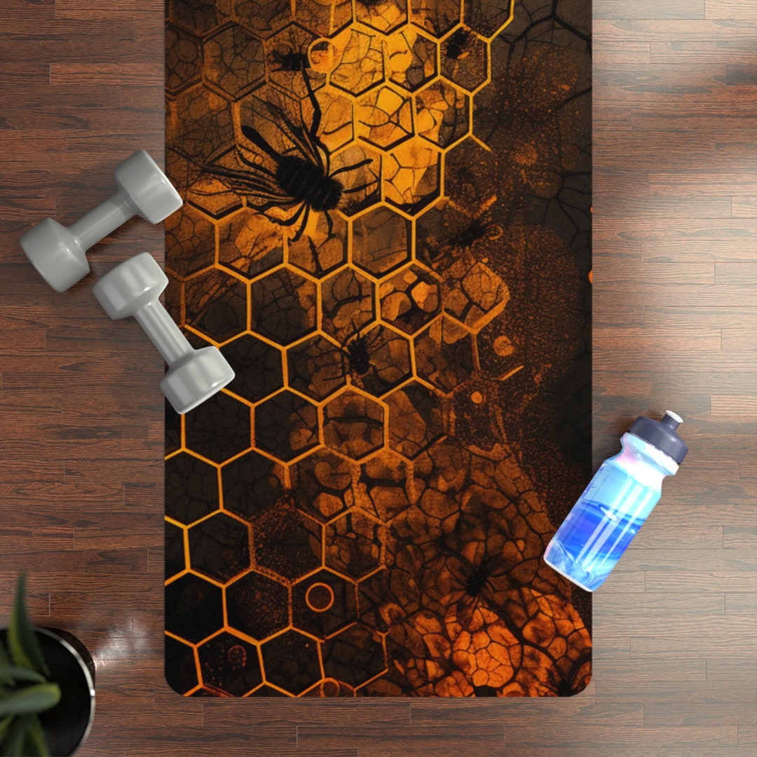 Eco-friendly Honeycomb Yoga Mat - Natural Rubber & Microfiber Suede ...