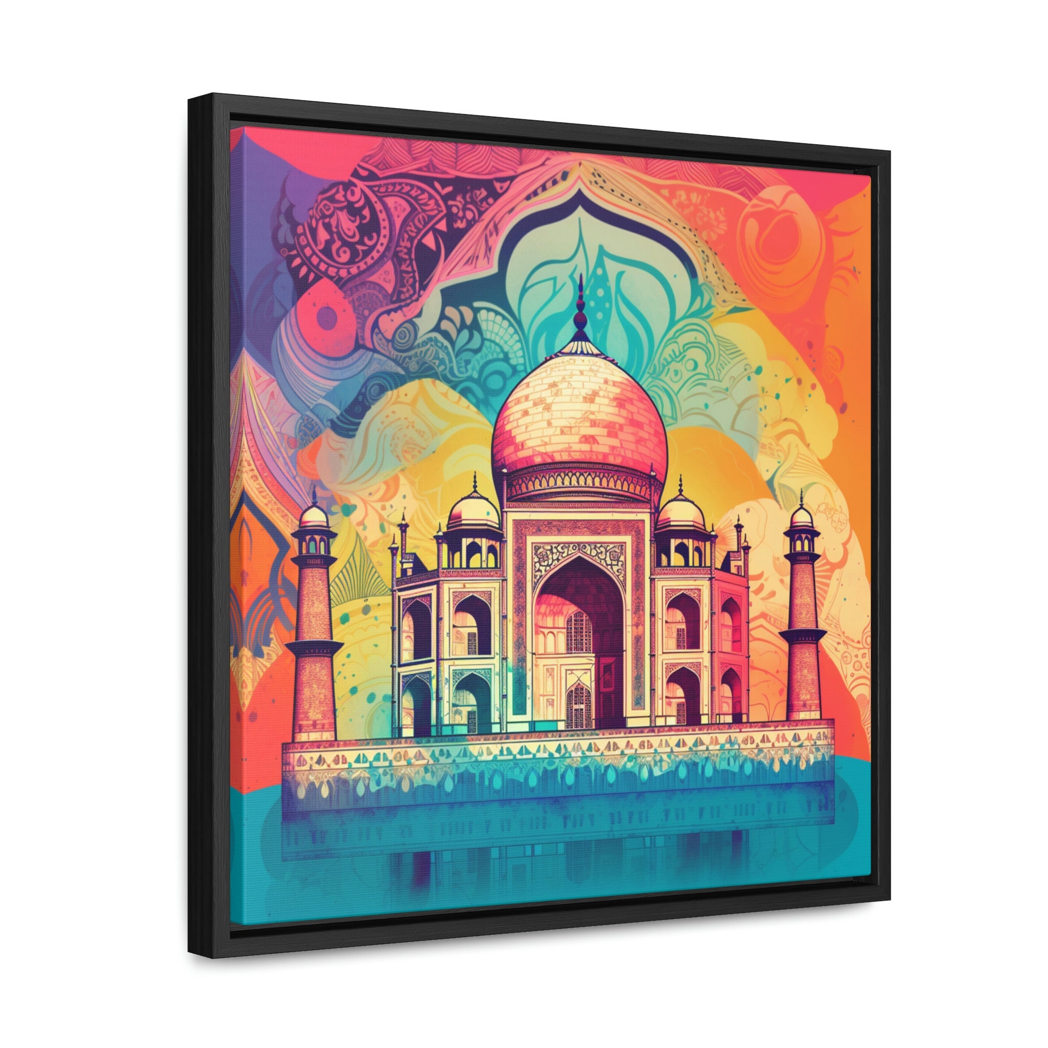 Dazzling Taj Mahal: Curvilinear Vector Polygons on Stylish Gallery ...
