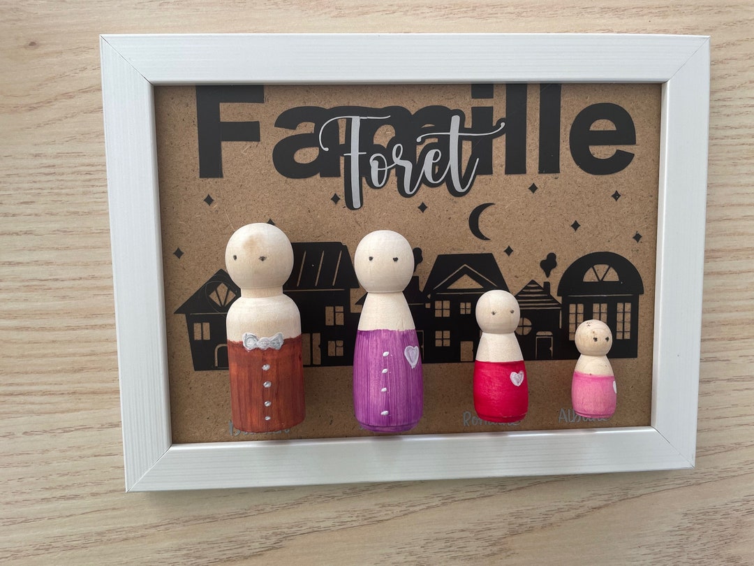 Wooden Pawn Family Frame - Etsy
