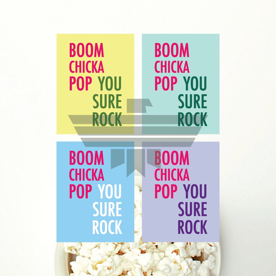 Boom Chicka Pop You Sure Rock Printable Gift Tags - Etsy