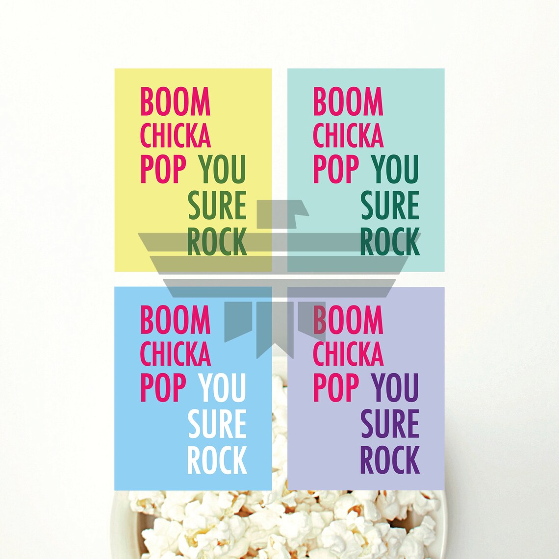 Boom Chicka Pop 'you Sure Rock' Printable Gift Tags (PDF) - Etsy