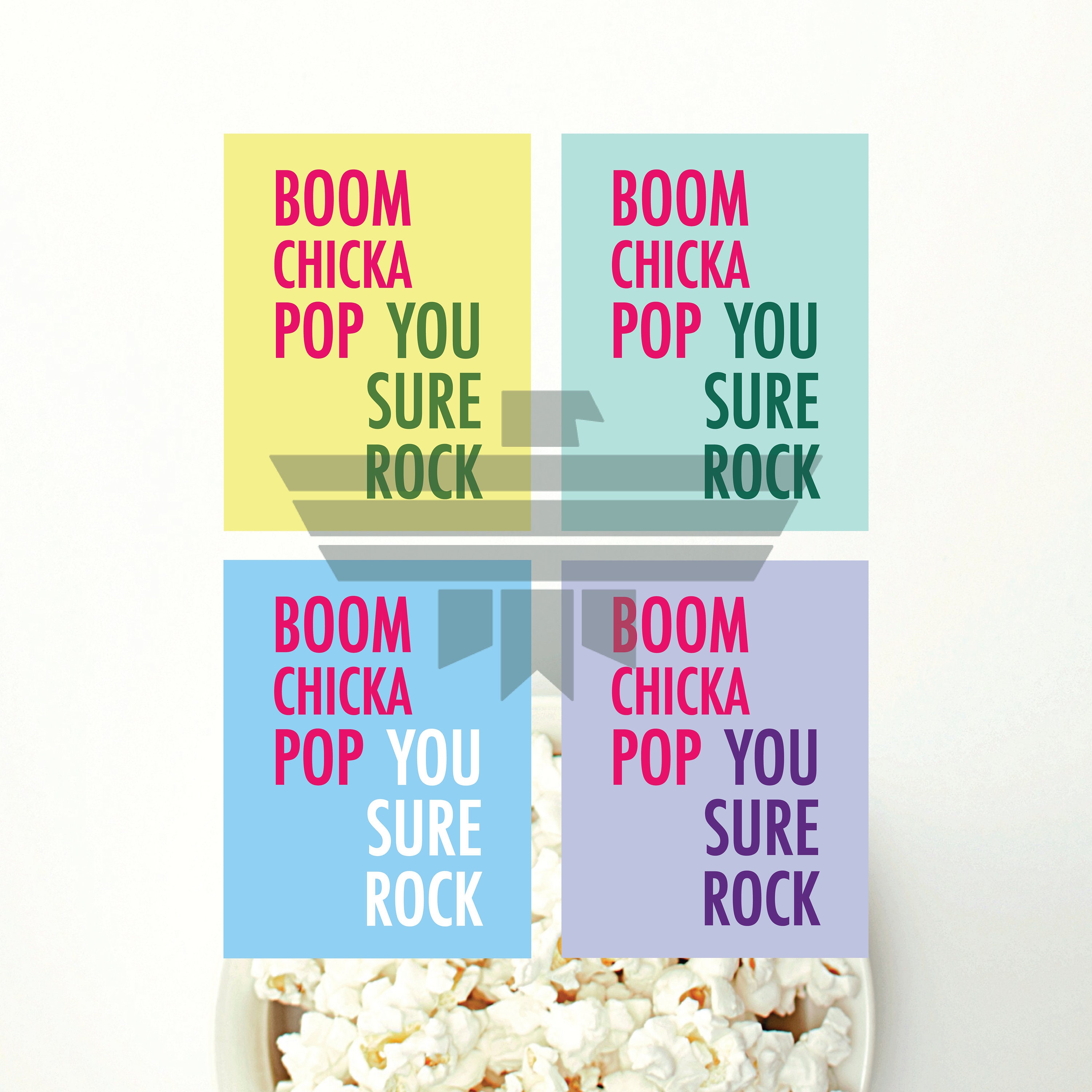 Boom Chicka Pop You Sure Rock Printable Gift Tags - Etsy