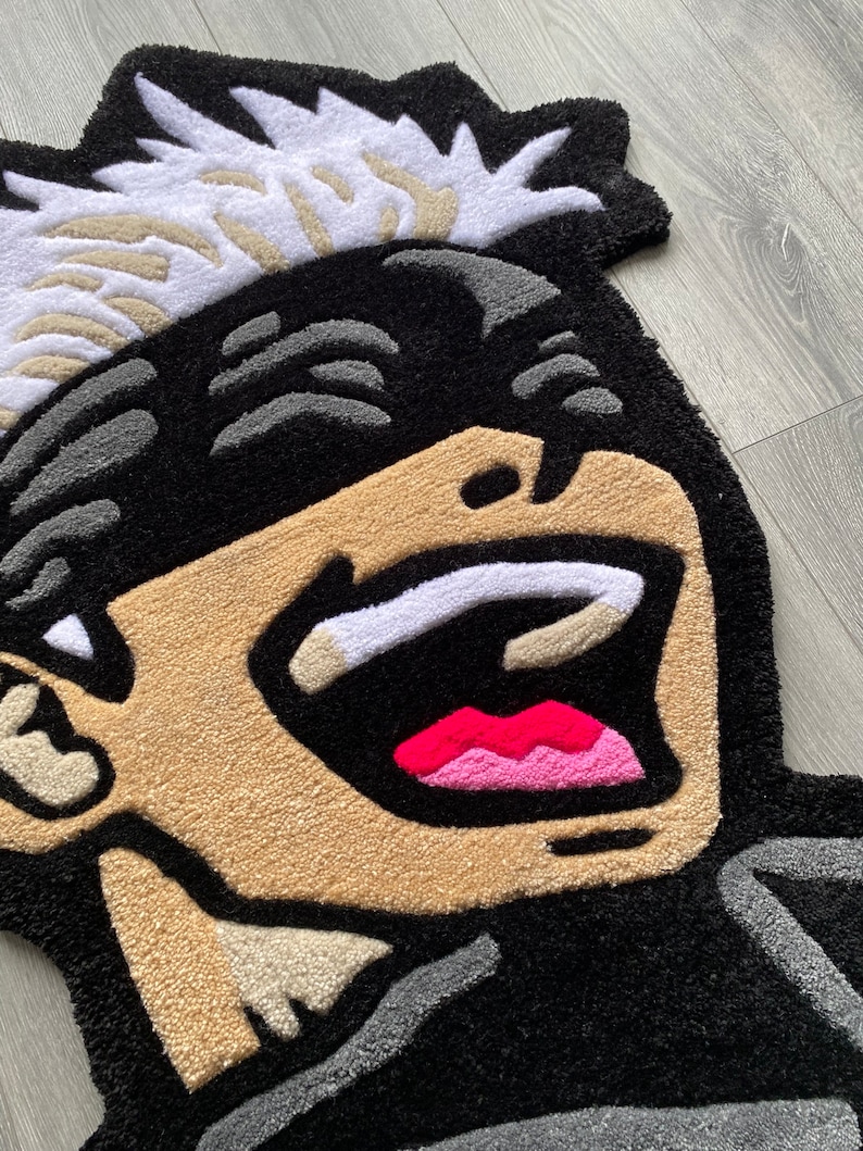 Satoru Gojo Inspired Jujutsu Kaisen Tufted Area Rug Anime Custom Rug ...