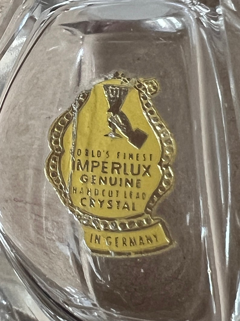 Vintage Imperlux Hand Cut Lead Crystal Perfume Bottle - Made in Germany ...