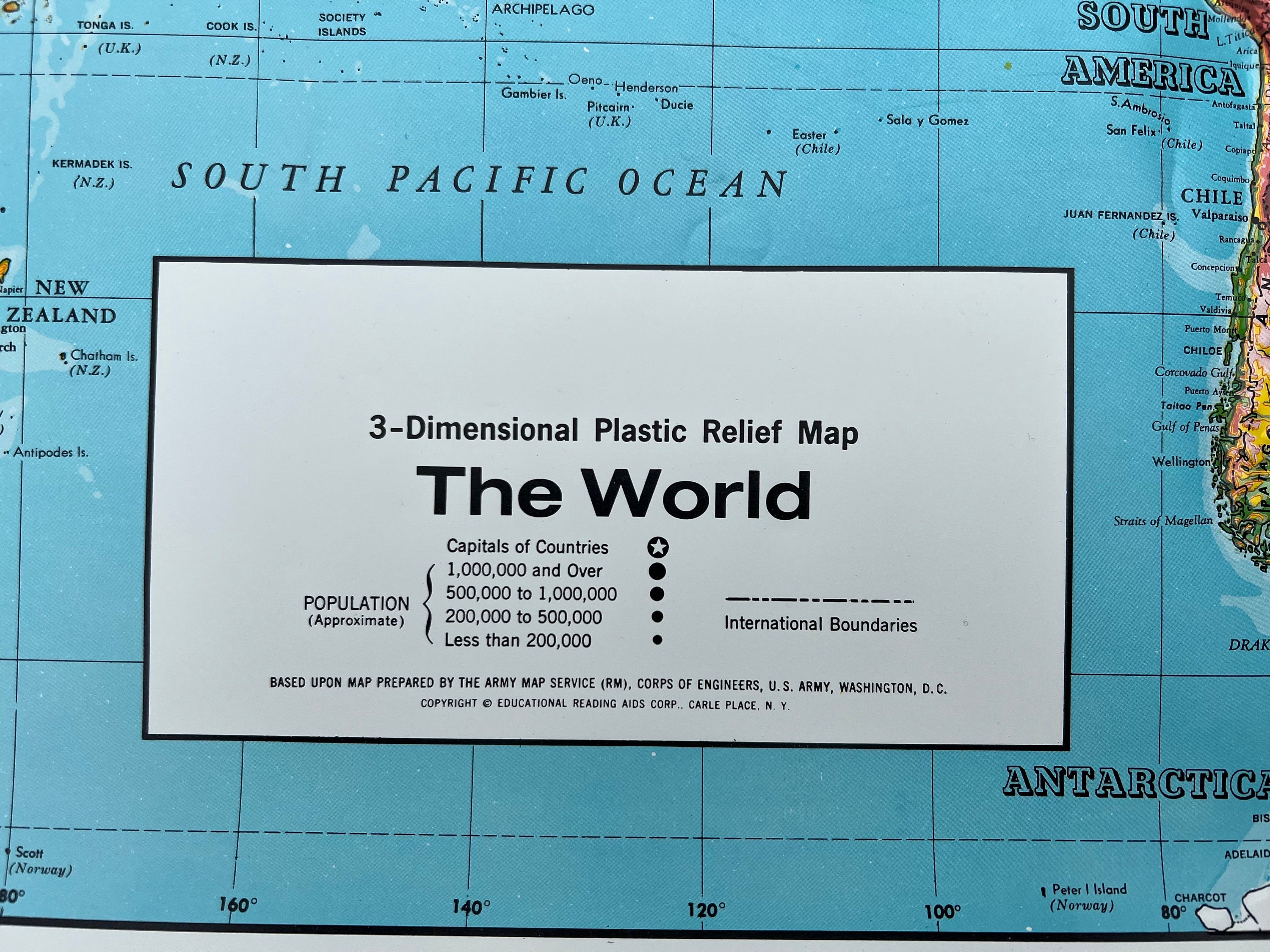 Plastic Relief Map of the World Educational Aids Vintage - Etsy