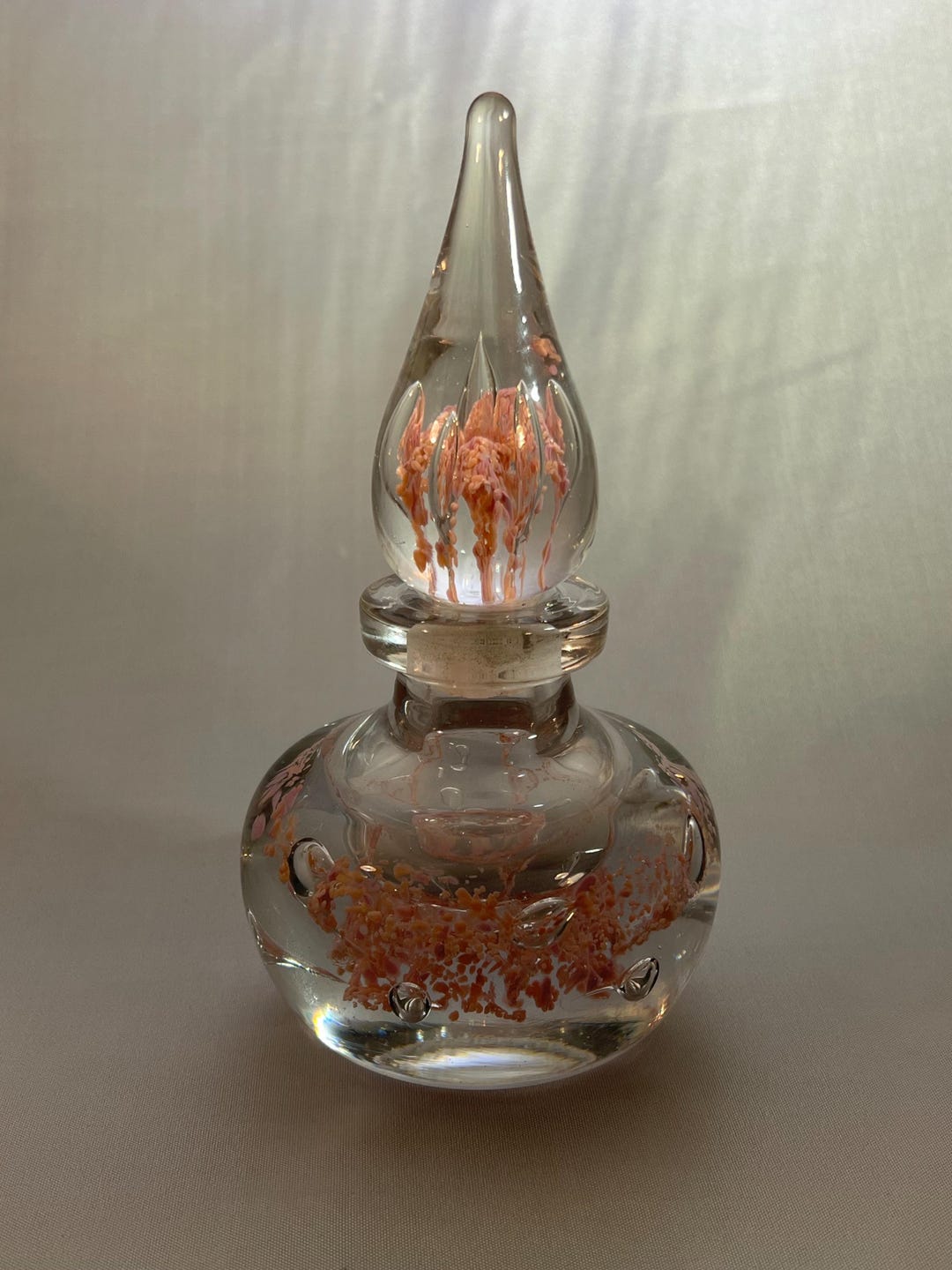 Art Glass Perfume Bottle. Controlled Bubble Perfume Bottle. - Etsy
