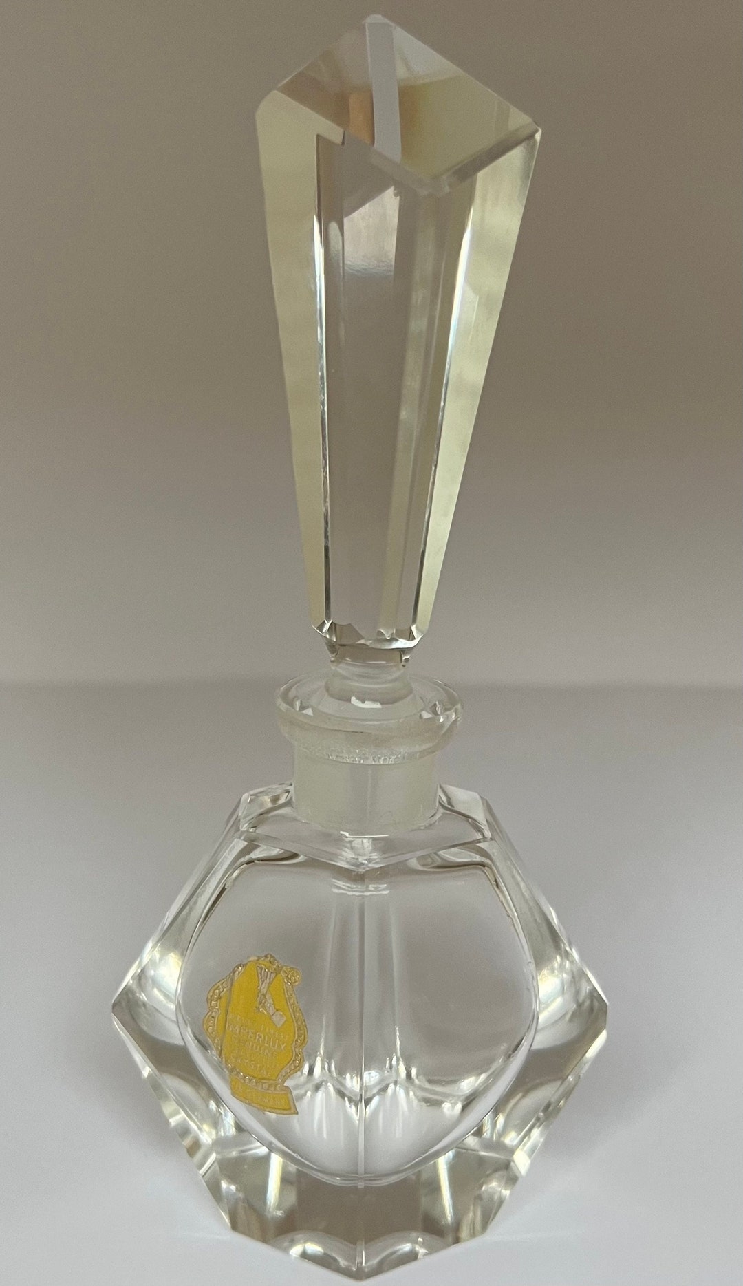 Imperlux Genuine Hand Cut Lead Crystal Perfume Bottle **AS IS** Please ...