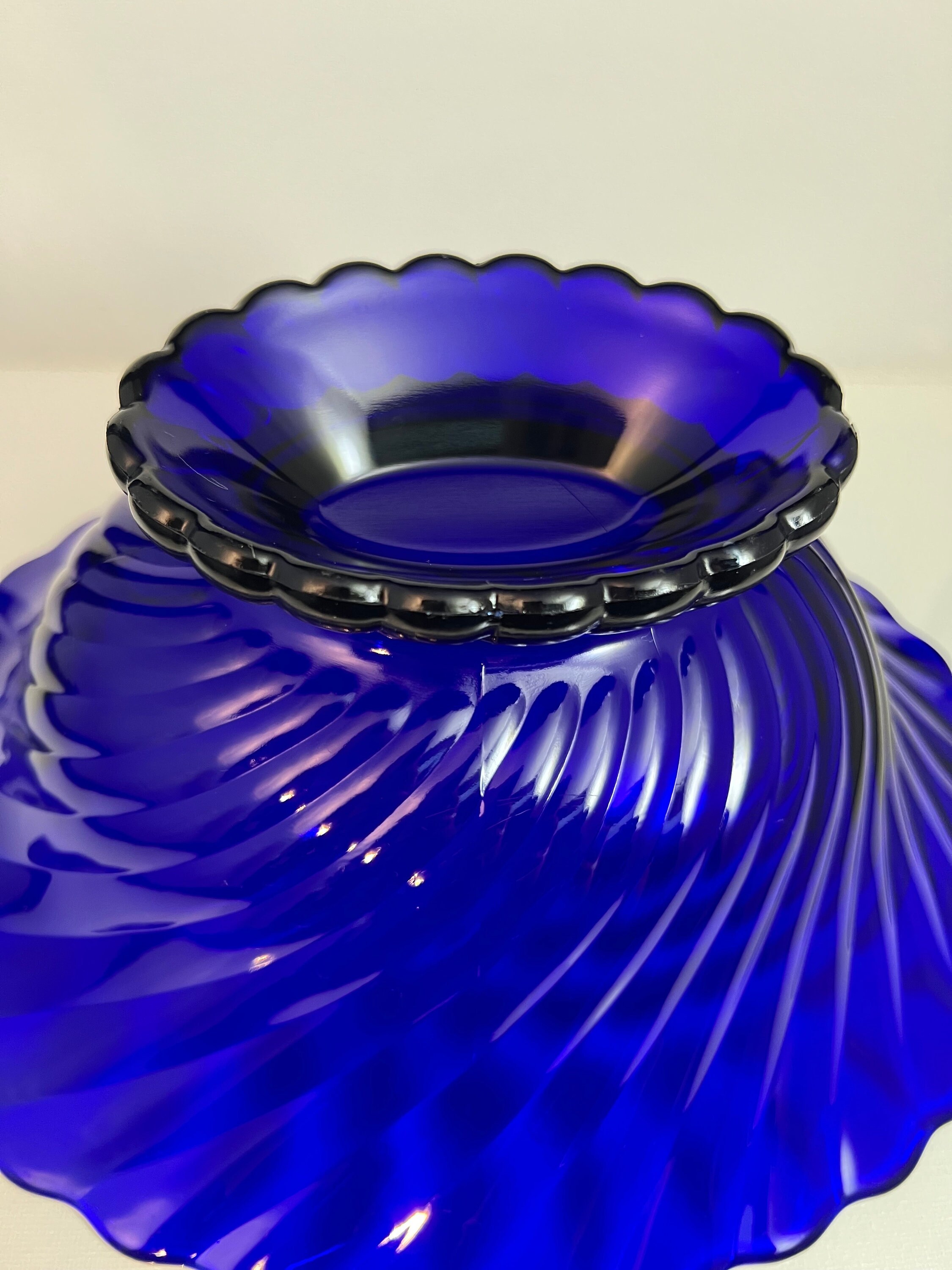 Imperial Glass No. 153 newbound Console Set in Ritz Blue Blue ...