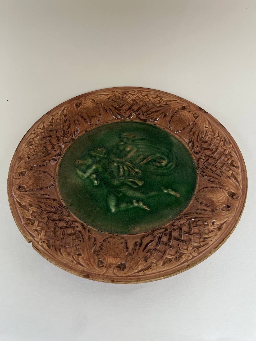 Majolica Plate by Griffith Smith and Hill Co AS IS Please See ...