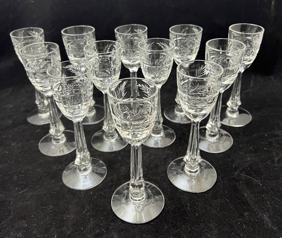 Tiffin Glass Company Chathem Pattern Stem 17434 Cordial Glasses - Etsy