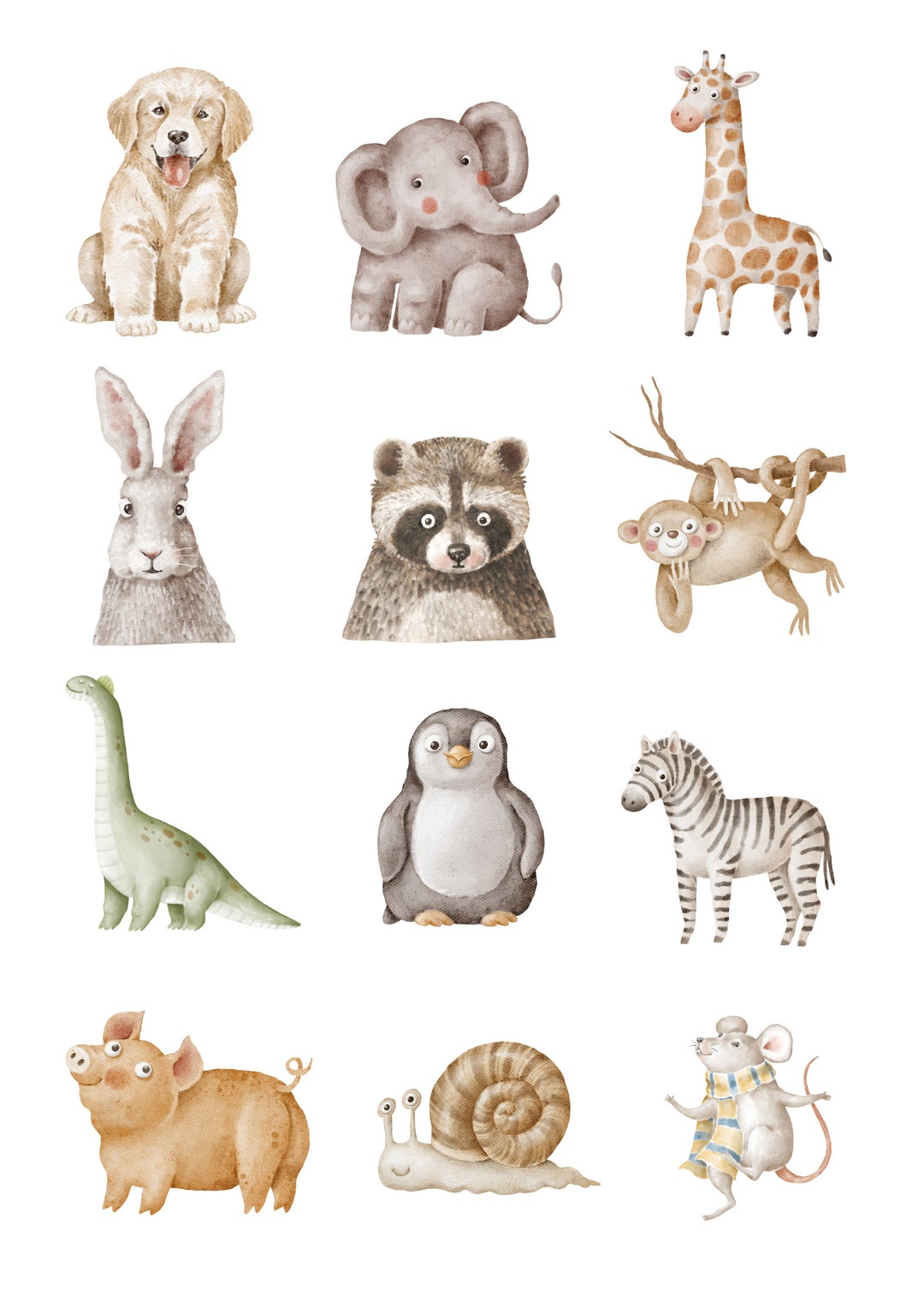 Animal Posters for Children - Etsy