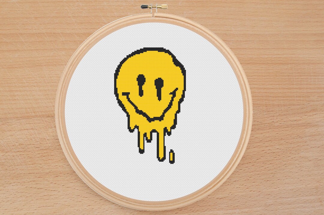 Trippy Smile Counted Cross Stitch Pattern - Instant PDF Download ...