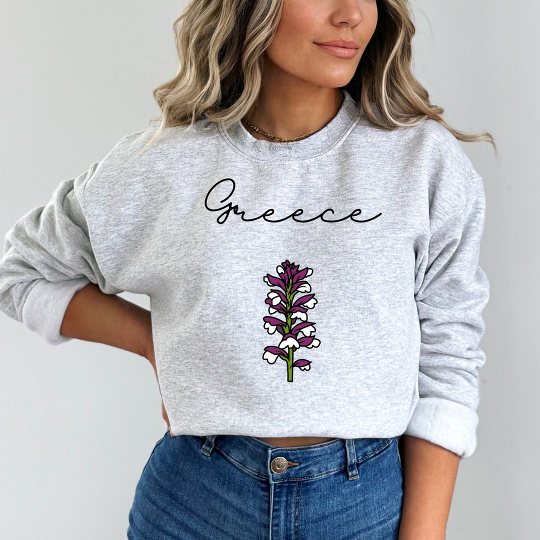 Greek National Flower Shirt, Greek Women's Sweatshirt, Greek Shirt ...