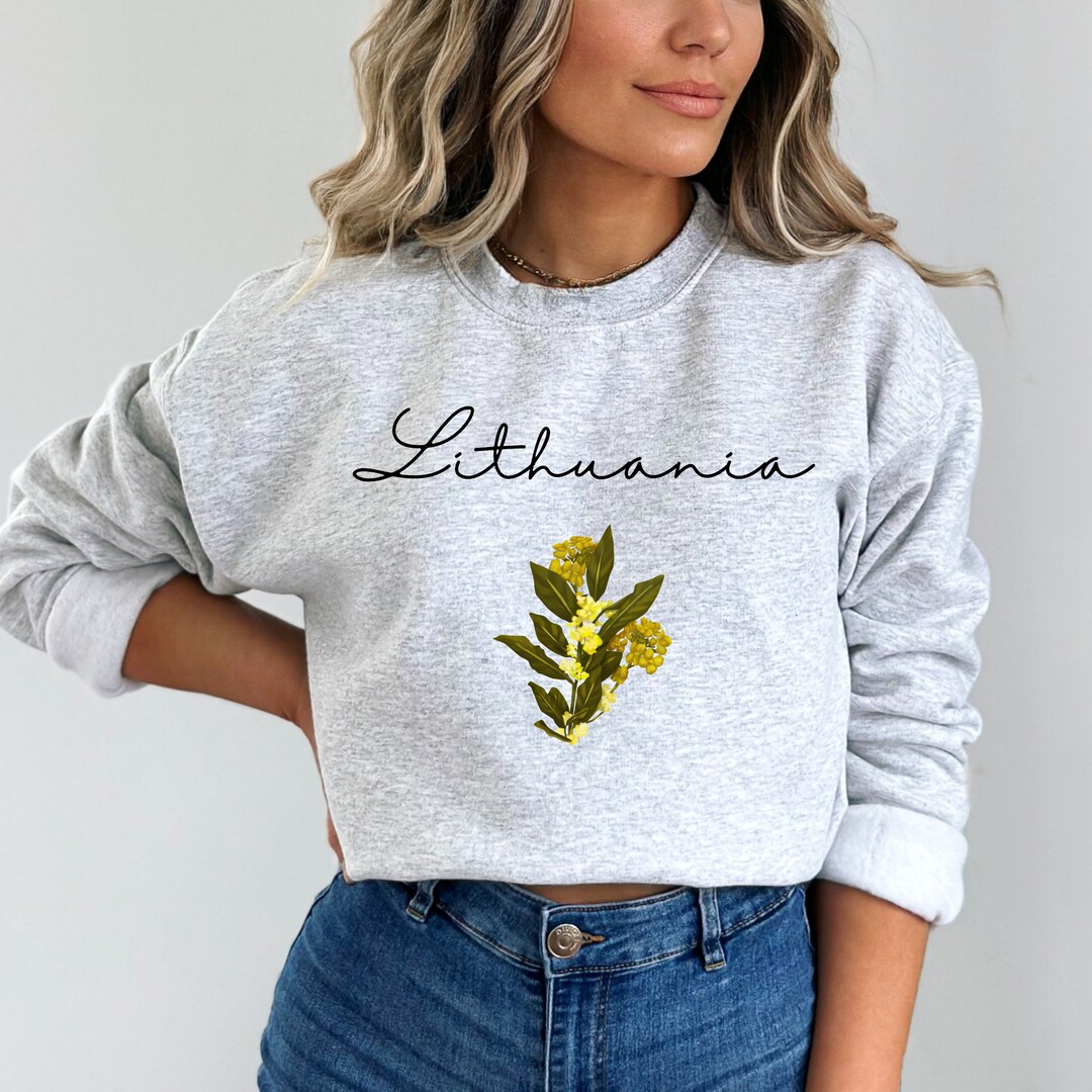 Lithuanian National Flower Shirt, Lithuanian Women's Sweatshirt ...